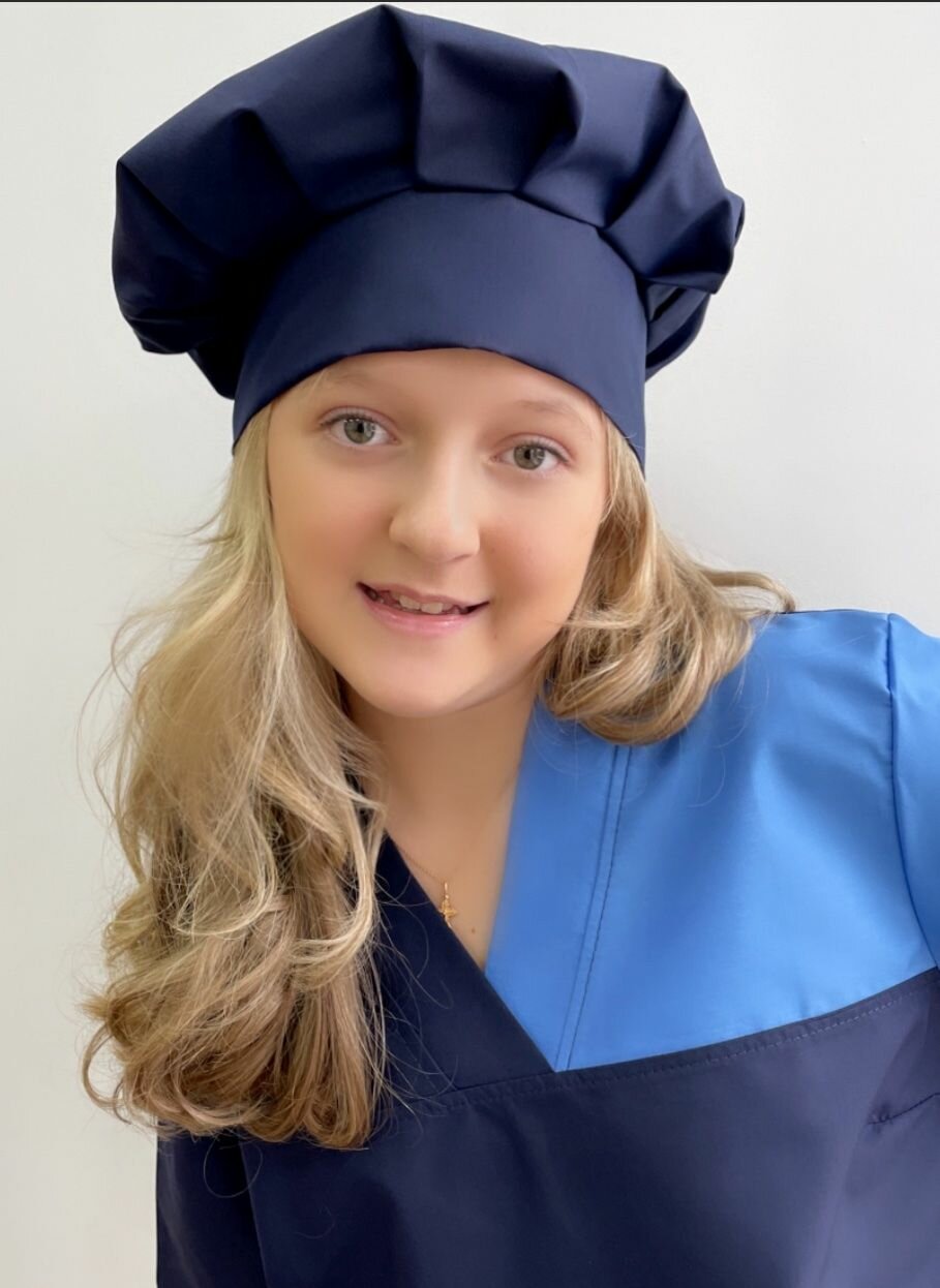 Колпак поварской Варвара краса, синий, хлопок 35%, полиэстер 65%, всесезон, размер One Size