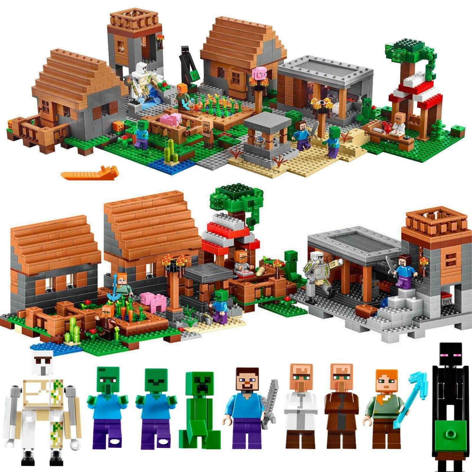 Майнкрафт "Деревня и жители" Майнкрафт конструктор/Minecraft