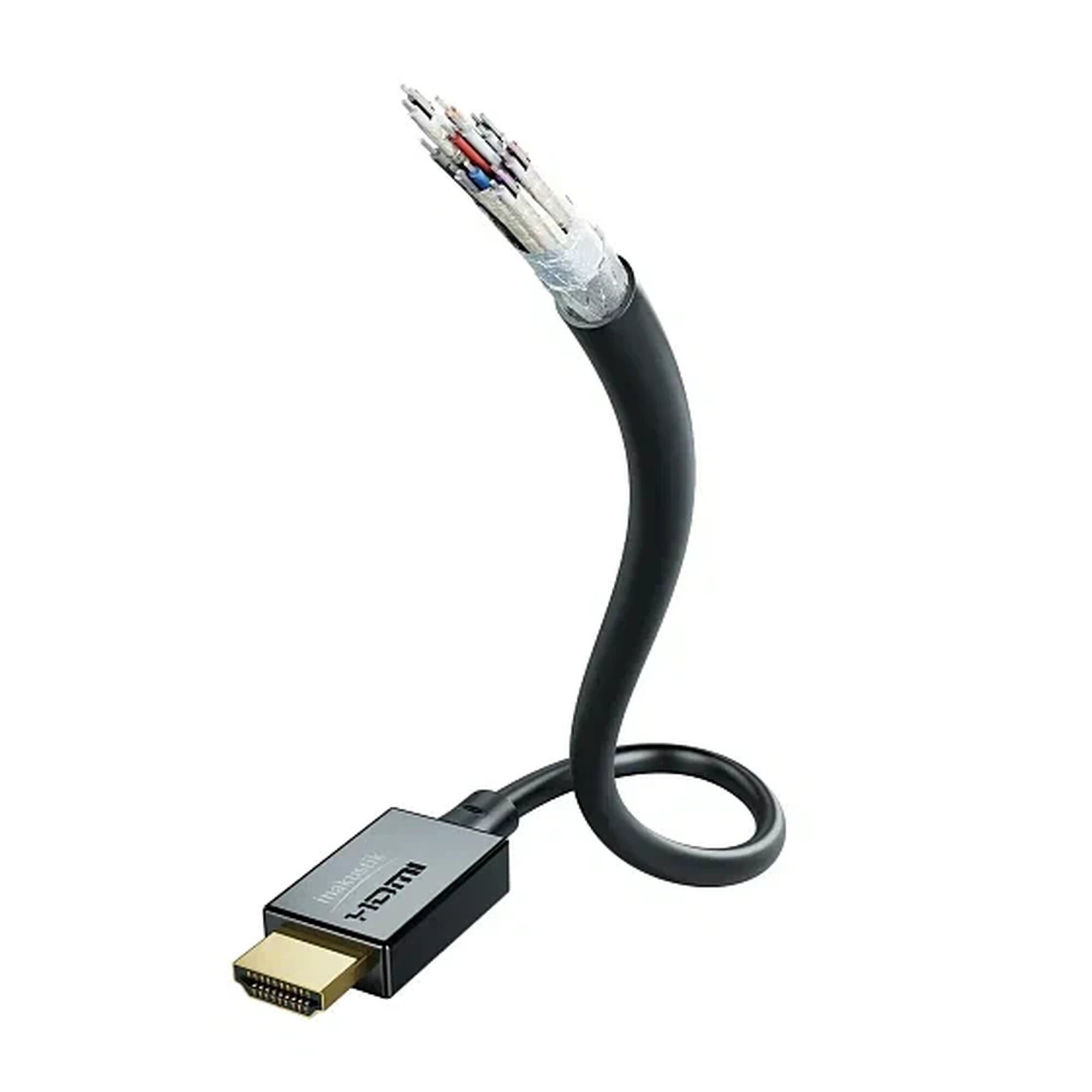 Кабель Inakustik White Ultra High Speed, HDMI, позолоченные разъемы, 1,5 м, черный