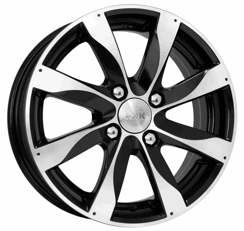 Диск колесный КиК Джемини 6,0x15 4x108 Dia67.1 ET38 цвет алмаз черный