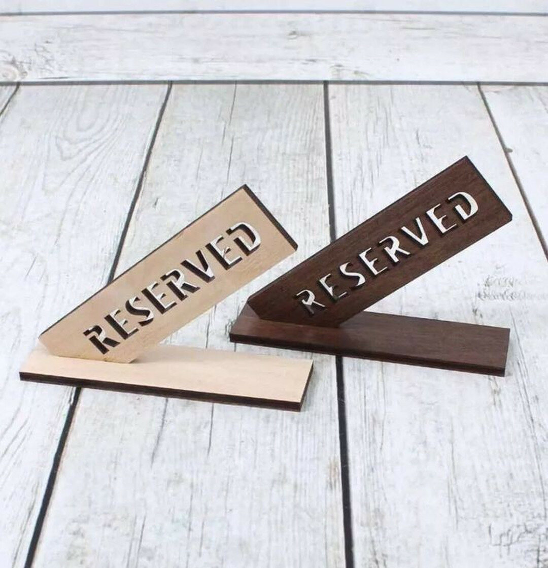 Табличка резерв 1 шт "Зарезервировано" - для ресторанов, баров, кафе / Reserved/ настольный информационная табличка