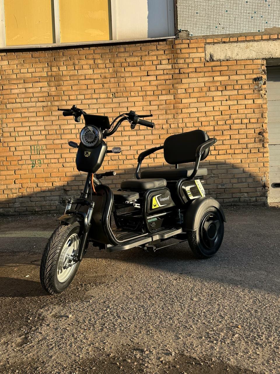 Трицикл "Leopard Pro", электрический, АКБ 60В 25Ач, мощность 1000 Вт, чёрный