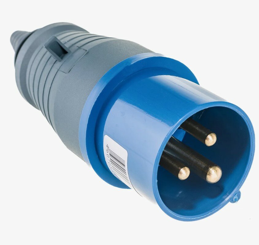 Вилка переносная ССИ-013 2P+PE 16А 200-250В IP44 IEK PSR01-016-3