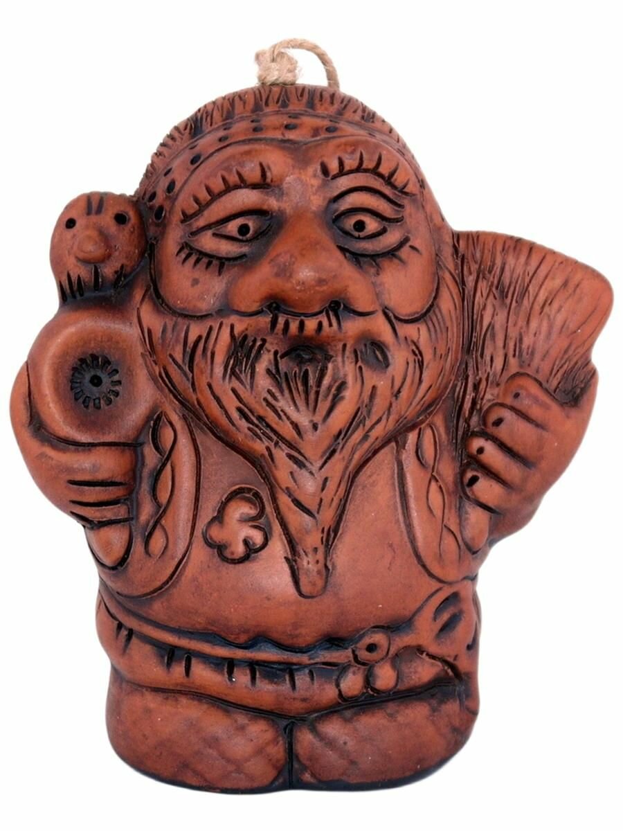 Сувенир керамический, Колокольчик "Лесовичок", ручная работа