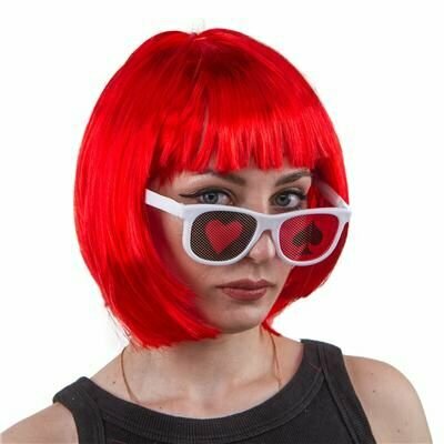 Карнавальный парик весёлая затея Парик Каре, красный, 30 см