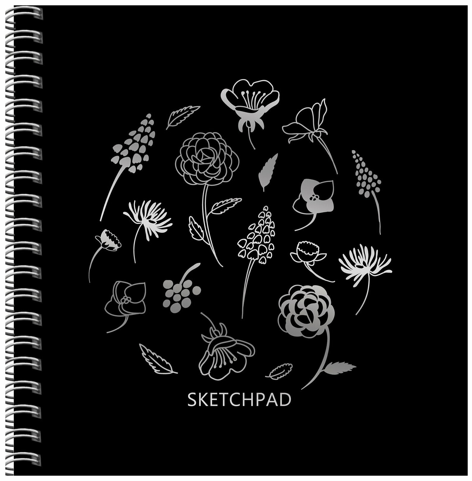 Скетчбук Paper Art "Нежный гербарий", акварельные листы, 20 листов, 195x195 мм