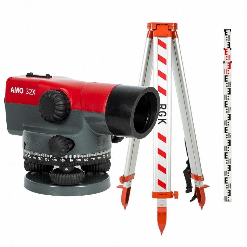 Комплект оптический нивелир AMO 32X + штатив S6-N + рейка S4 852657