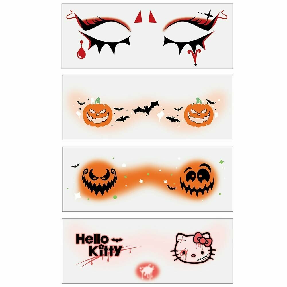 Наклейки для макияжа с привидениями на Хэллоуин, наклейки с румянами