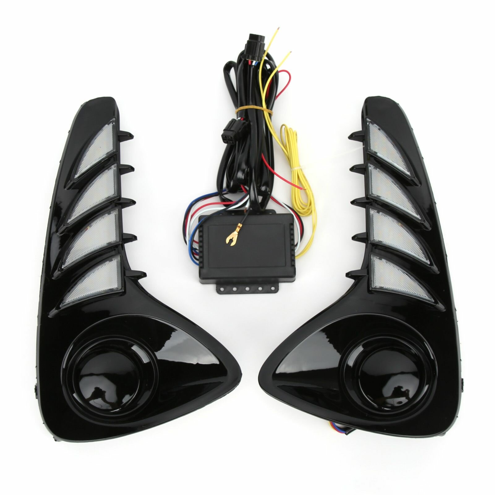 Пара LED ДХО/противотуманных фар с поворотниками для Toyota Vios 2020-2021