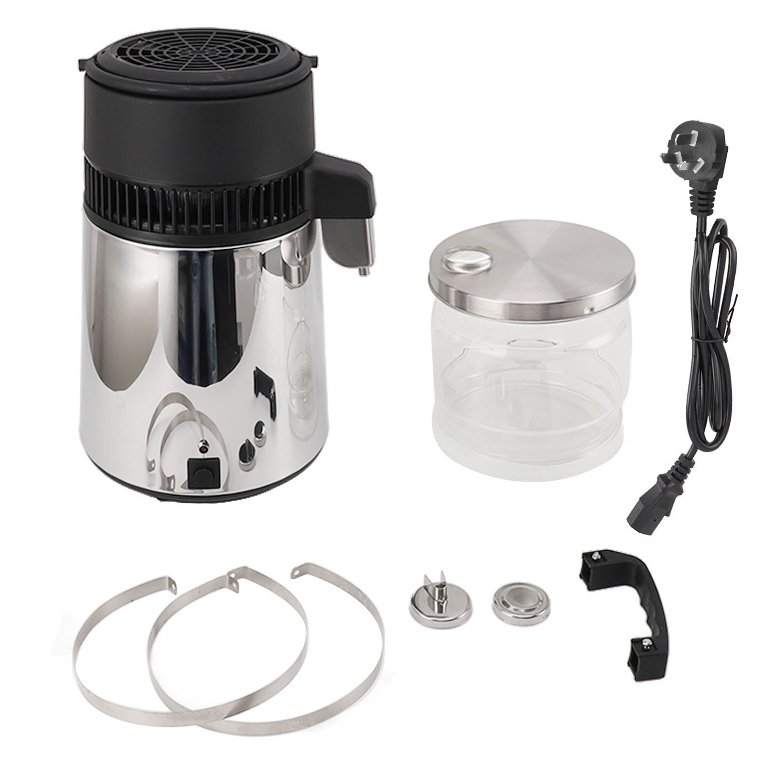 4L Водный дистиллятор из нержавеющей стали 750 Вт Автоматический аппарат для дистиллированной воды О