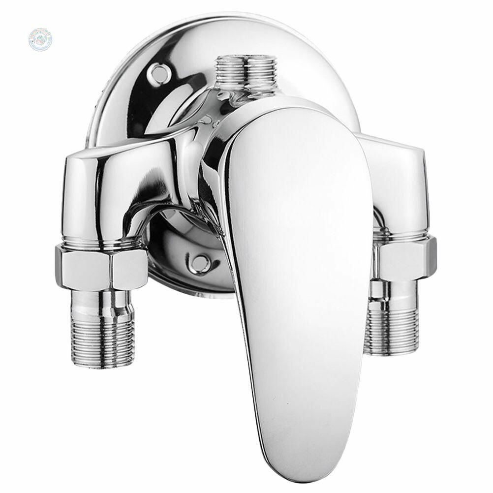 Кран для бани с душем, настенный смеситель из прочного сплава, переключатель горячей и холодной воды, компактный силуминовый кран для сауны и дома, серебристый