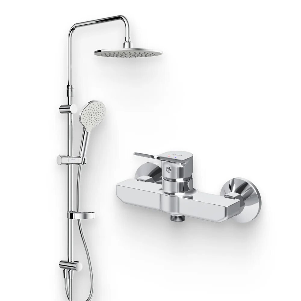 Душевой комплект Смеситель для душа AM.PM X-Joy F85A20000 / Стойка Like F0780064
