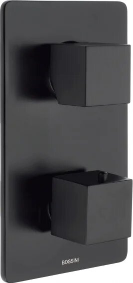 Термостатический смеситель встраиваемый Bossini Cube Z00061.073 С внутренней частью, латунный, настенный, черный, матовый