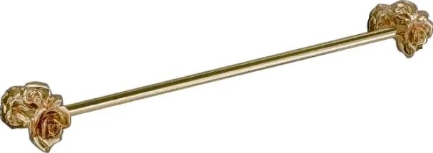 Держатель для полотенец Art&Max Роза (Rose) AM-0917-Do золотой, матовый, латунный, держатель для полотенец в ванную, круглый, в стиле ретро