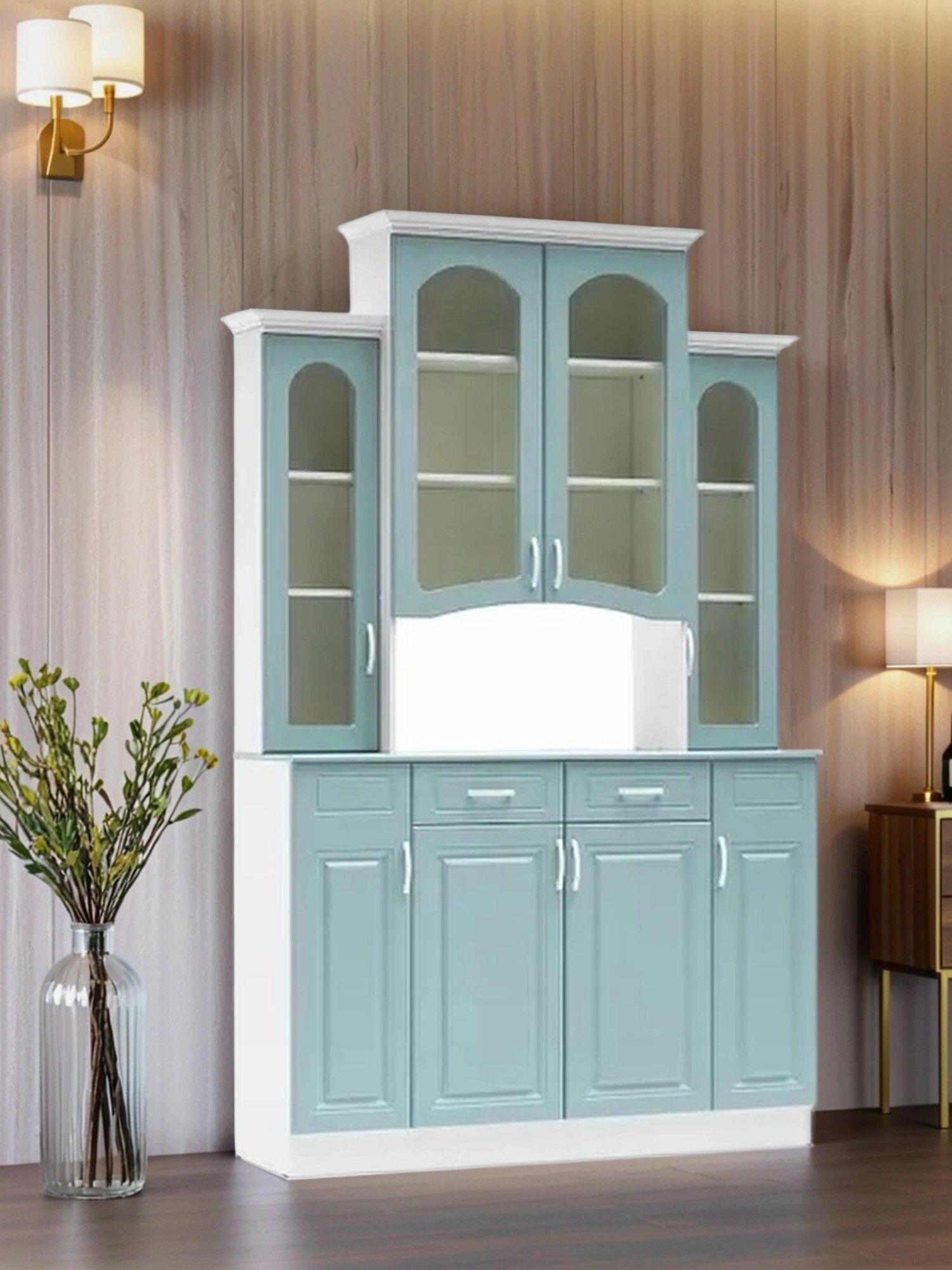 Буфет 4-х створчатый Констанция (Голубой)