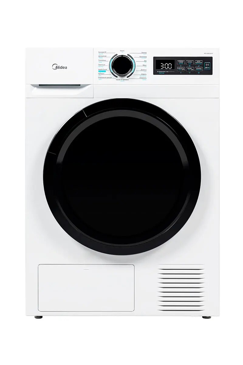 Сушильная машина Midea MD1180BH60/W, 9 кг, тепловой насос, А+, 15 программ, цвет белый