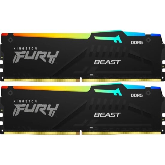 Оперативная память Kingston FURY Beast RGB 64GB (2x32GB) DDR5-6000 DIMM (KF560C36BBE2AK2-64)