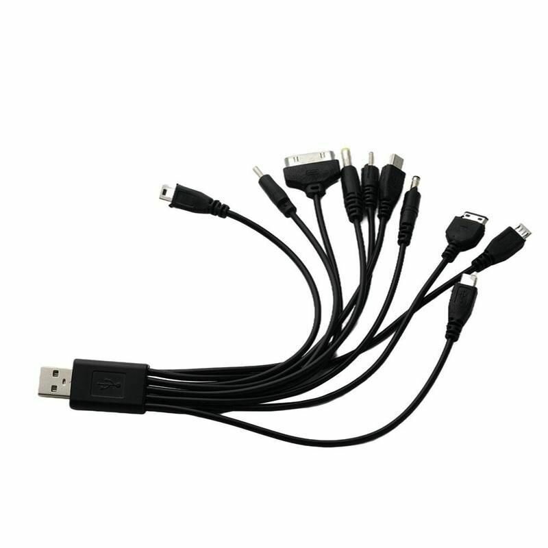 Портативный USB-кабель для зарядки 10-в-1 30PIN / 3,5 мм / USB / Micro USB / HDMI