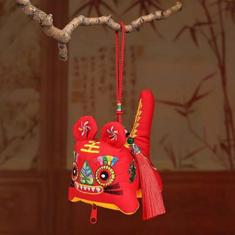 Китайская тканевая кукла-Тигр Lucky, Красный