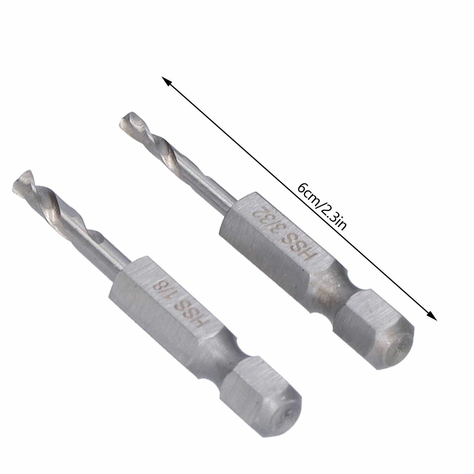 Набор из 5 шт. коротких сверл HSS с шестигранником