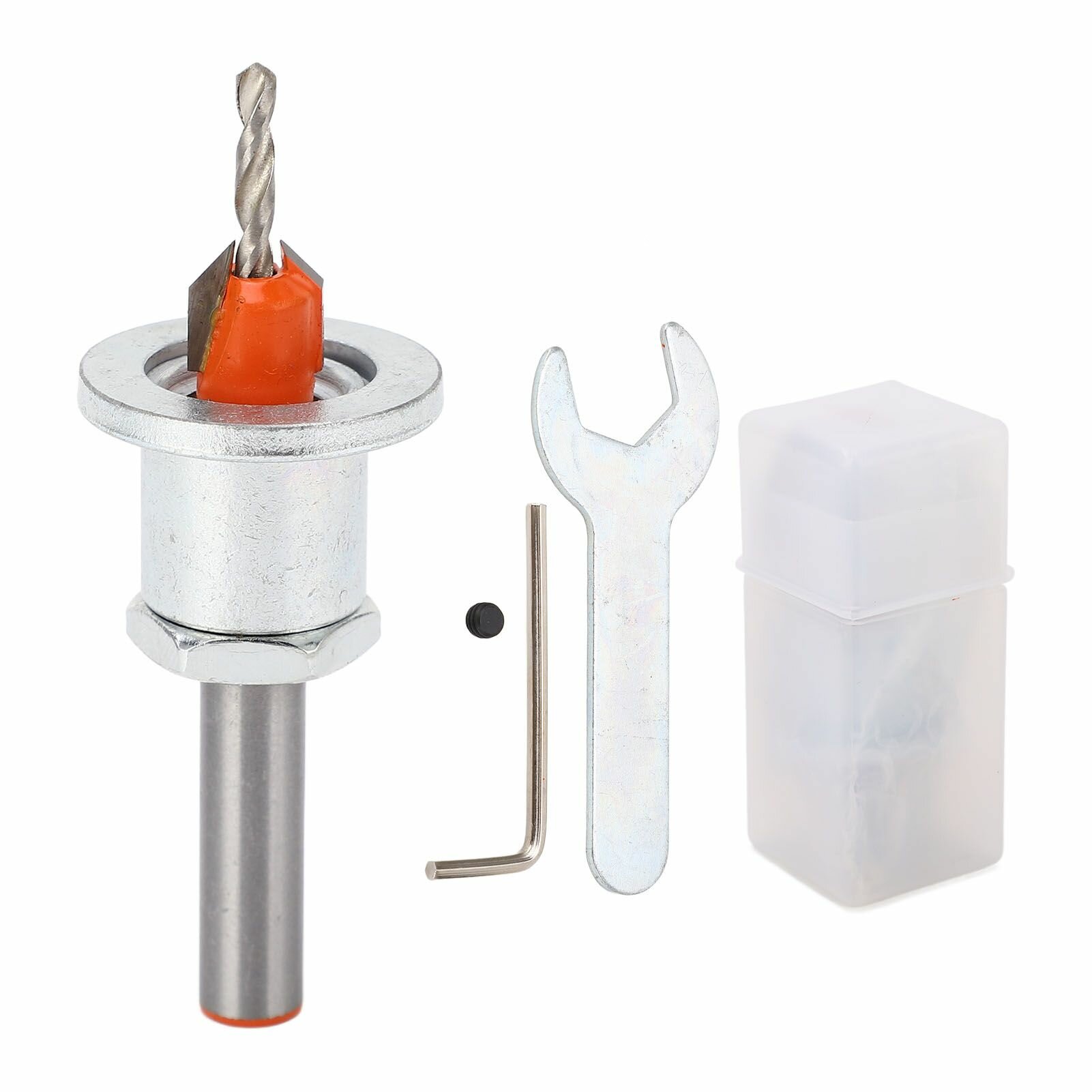 Регулируемое сверло с зенковкой, 8 мм, с круглым хвостовиком, саморезное зенковочное сверло для деревообработки 8x10x3,0