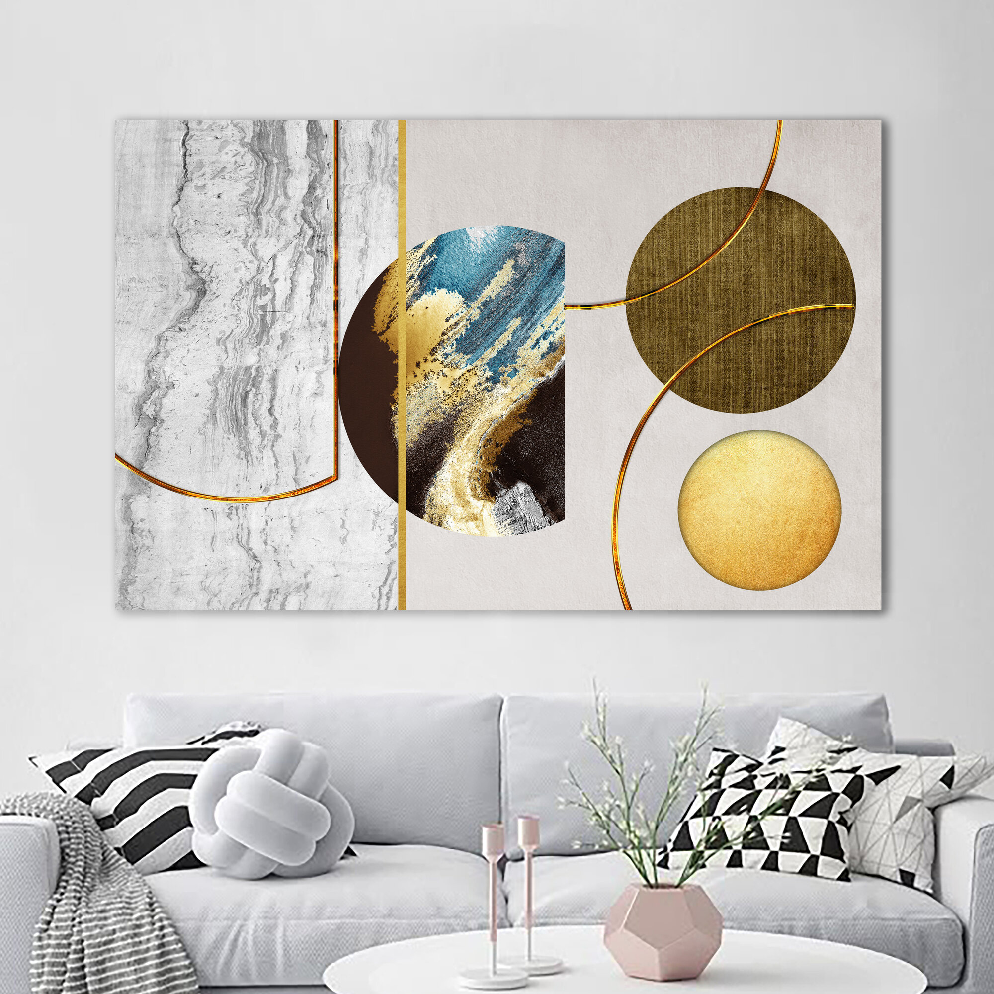 Интерьерная картина на холсте размером 64х100 см, холст, хлопок