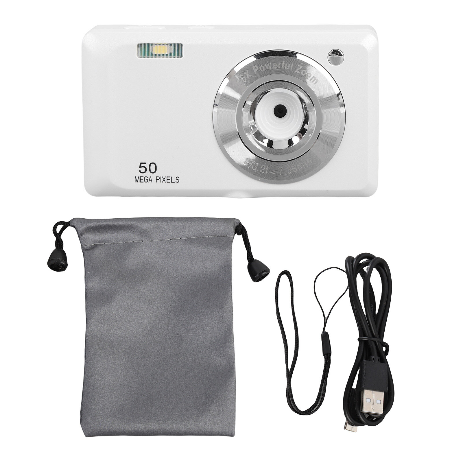 Цифровая камера 4K 50MP 16x Zoom AutoFocus 2,7 -дюймовый цветной дисплей Портативная компактная камера для домашнего путешествия