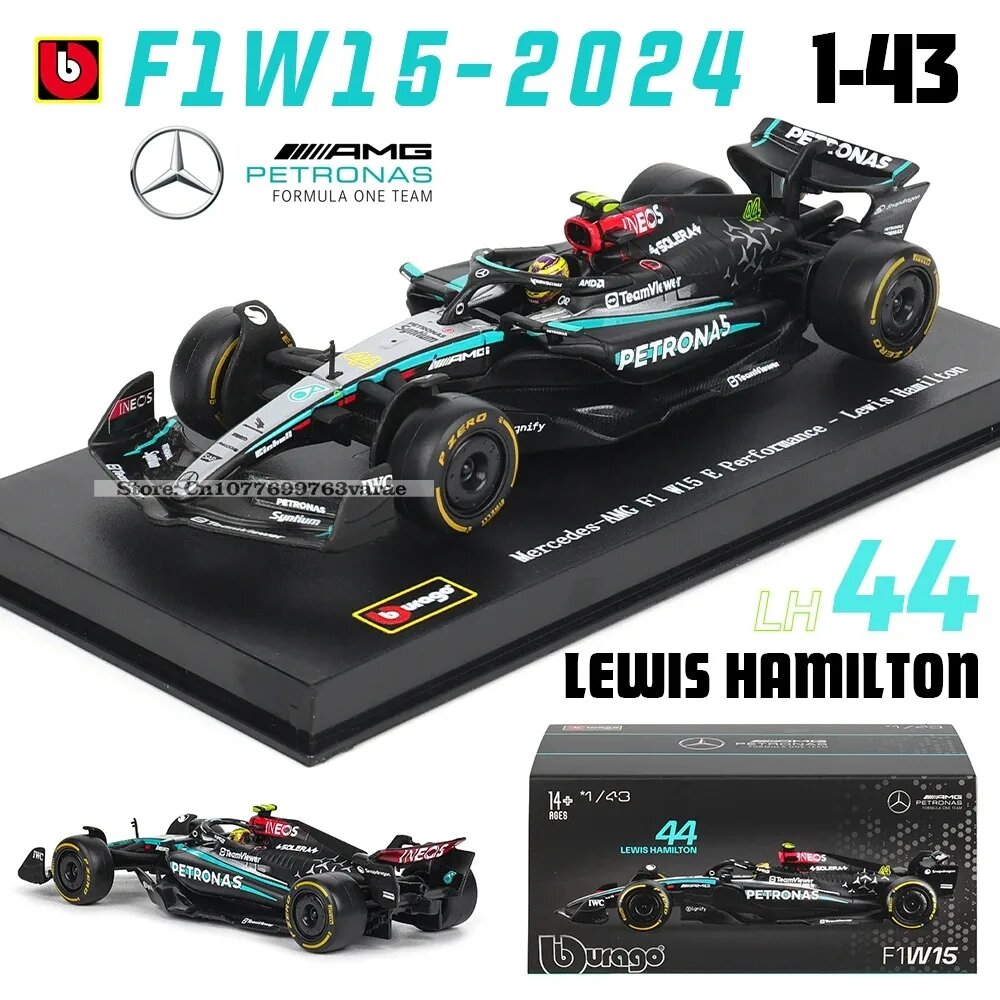 Burago Mercedes AMG F1 W15 Lewis Hamilton 2024 1:43