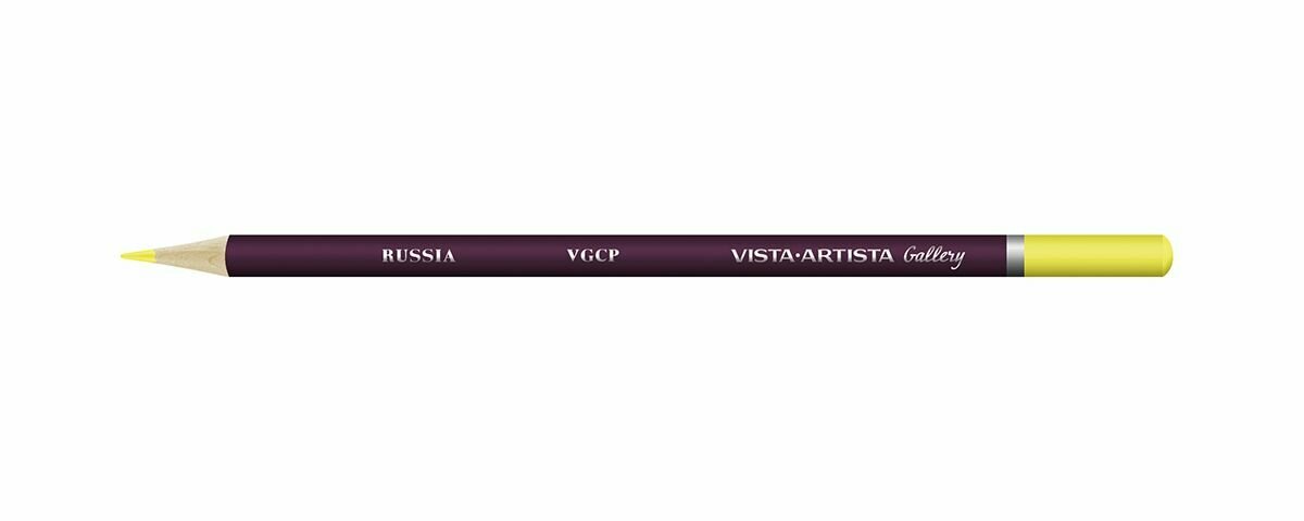 Карандаш 6 штук цветной художественный "VISTA-ARTISTA" "Gallery" VGCP заточенный 610 Желто-зеленый (Yellow green)