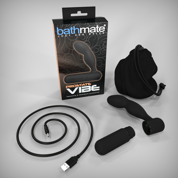 Анальная вибровтулка Bathmate Prostate Vibe, черная, силикон