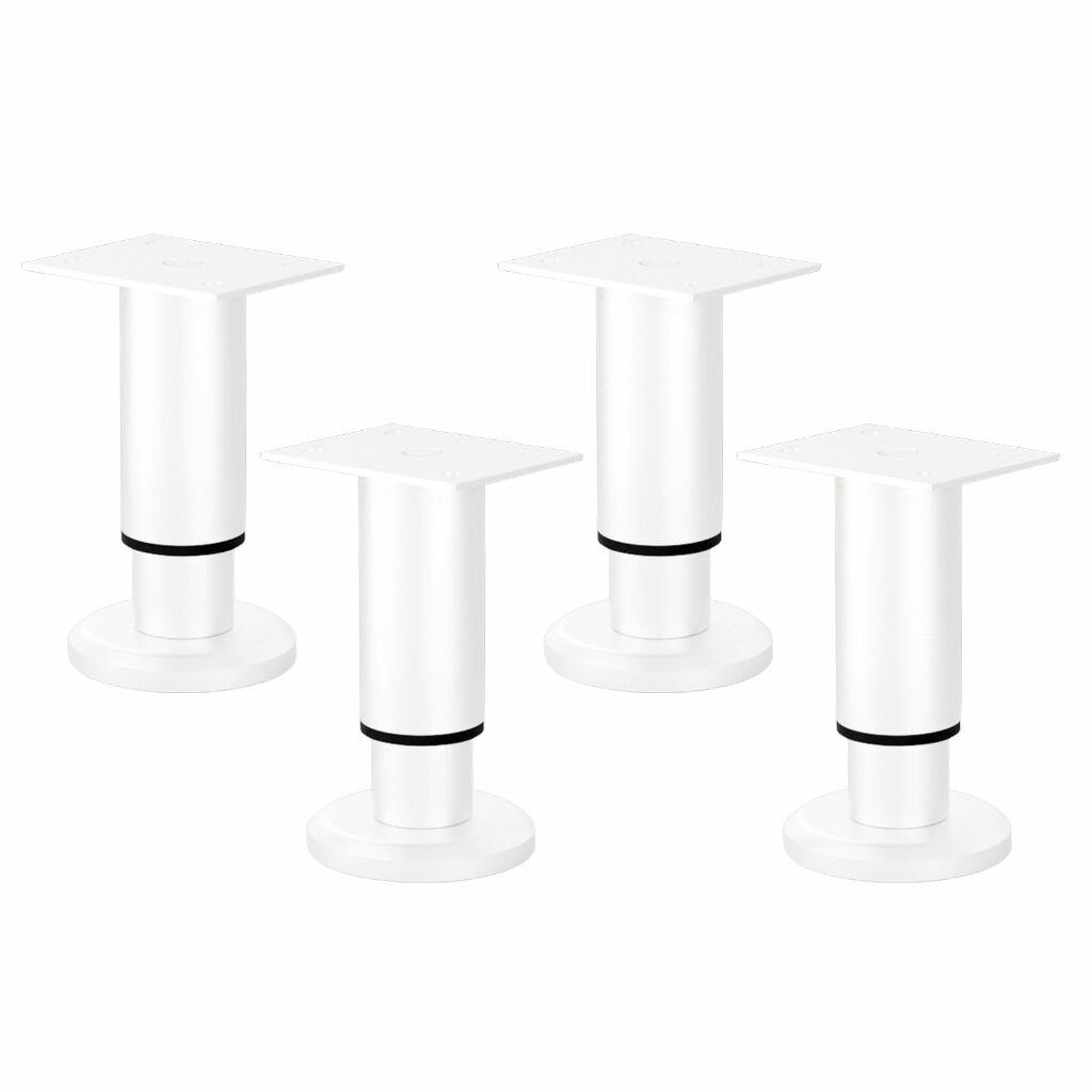 Комплект из 4 белых ножек для мебели, регулируемая телескопическая универсальная опора-18-30 см