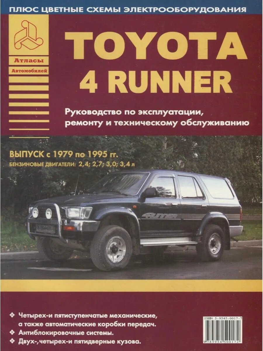 Toyota 4Runner Выпуск 1979-1995 с бензиновыми двигателями 2,