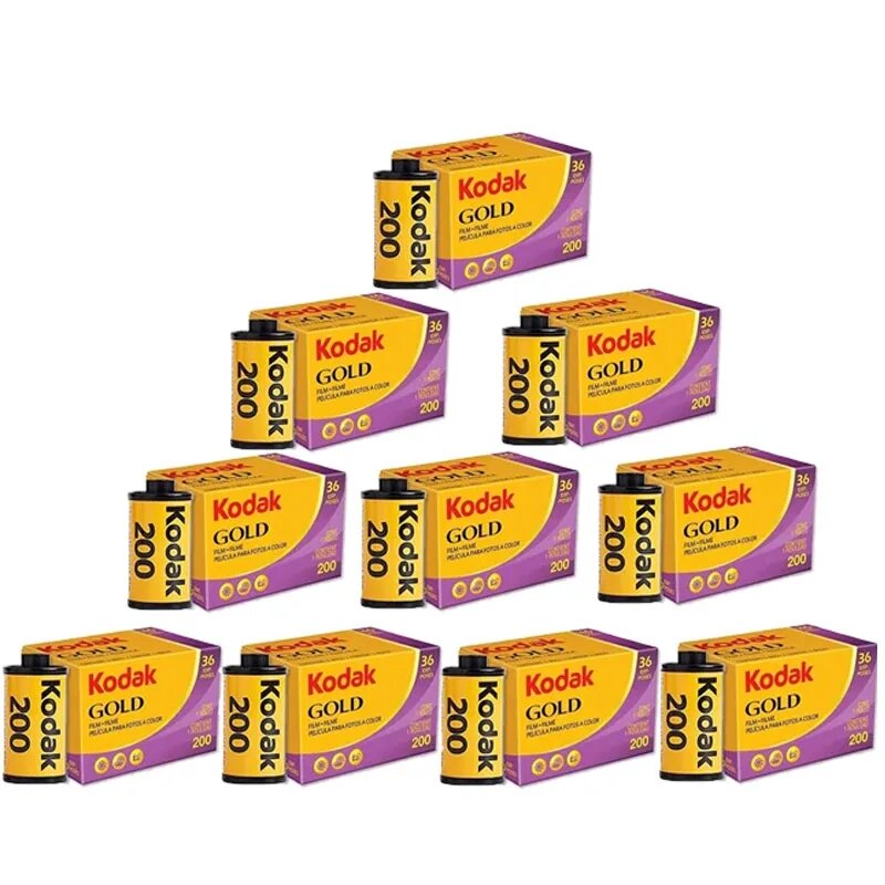 KODAK Gold 200, цветная пленка 35 мм, 10 рулонов
