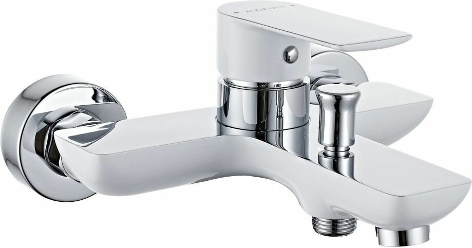 Смеситель для ванны с душем Aquanet Arctic AF520-20CW, белый, настенный, с изливом