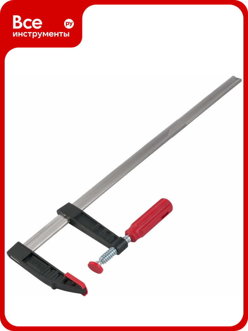 Струбцина МастерАлмаз тип F 120х600, 10502893 винтовой механизм чугунная рама полупрофессиональная струбцина