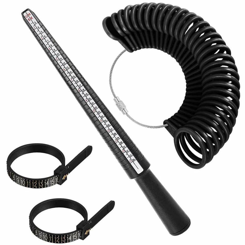 Набор Измерительных Инструментов Для Калибровки Колец 4Шт С Многоразовой Лентой Для Измерения Размера Пальца