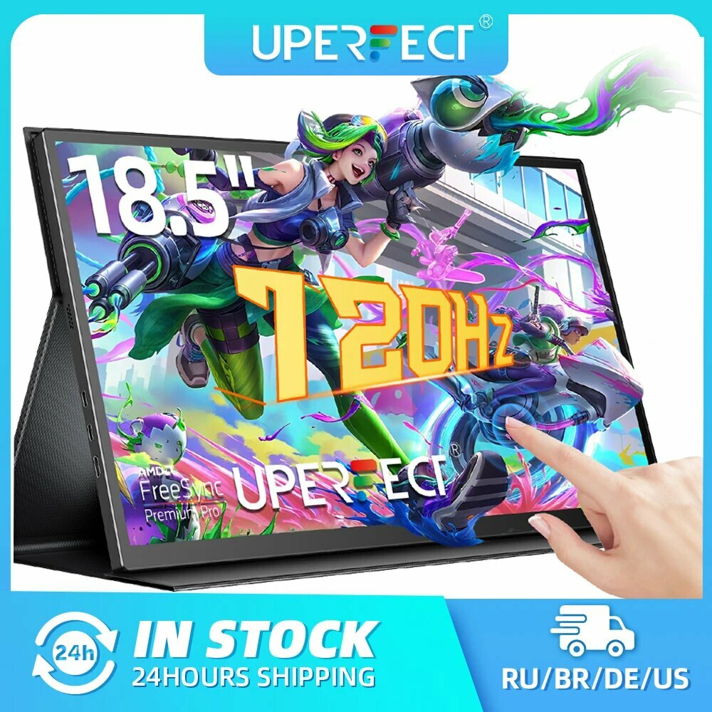 Uperfect 18,5-дюймовый сенсорный монитор 120Гц Европейская вилка (EU Plug)