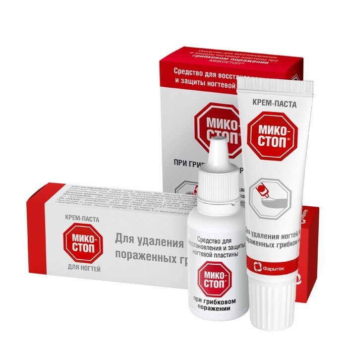 Набор микостоп средство для восстановления И защиты ногтевой пластины 15МЛ + крем-паста для ногтей 20МЛ