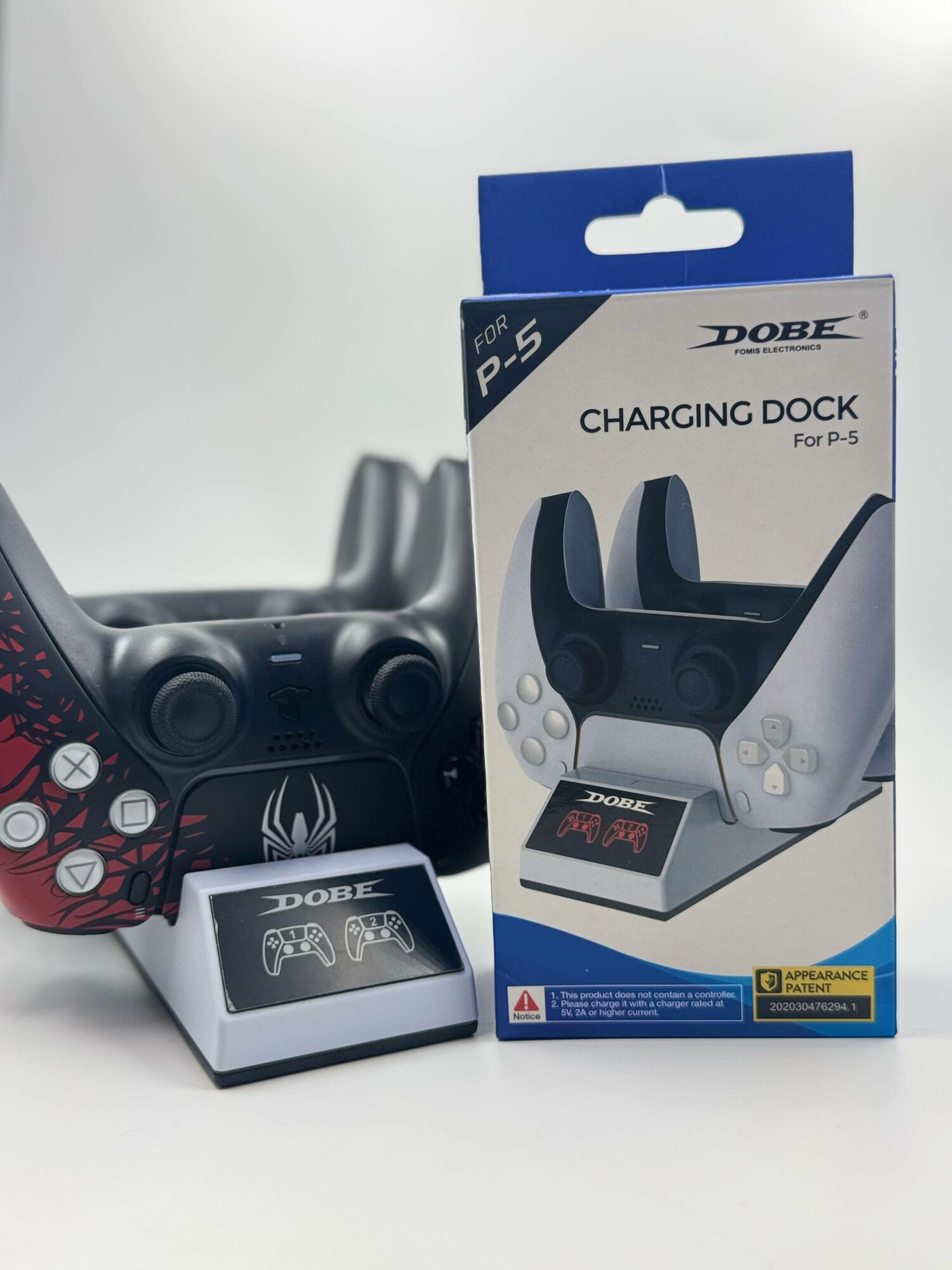 Док-станция PS5 для 2-х геймпадов, зарядная подставка для DualSense PS5