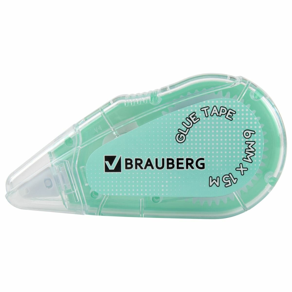 Клей-лента Brauberg Maxi, 6мм х 15м, корпус зеленый, блистер (273029), 12шт.