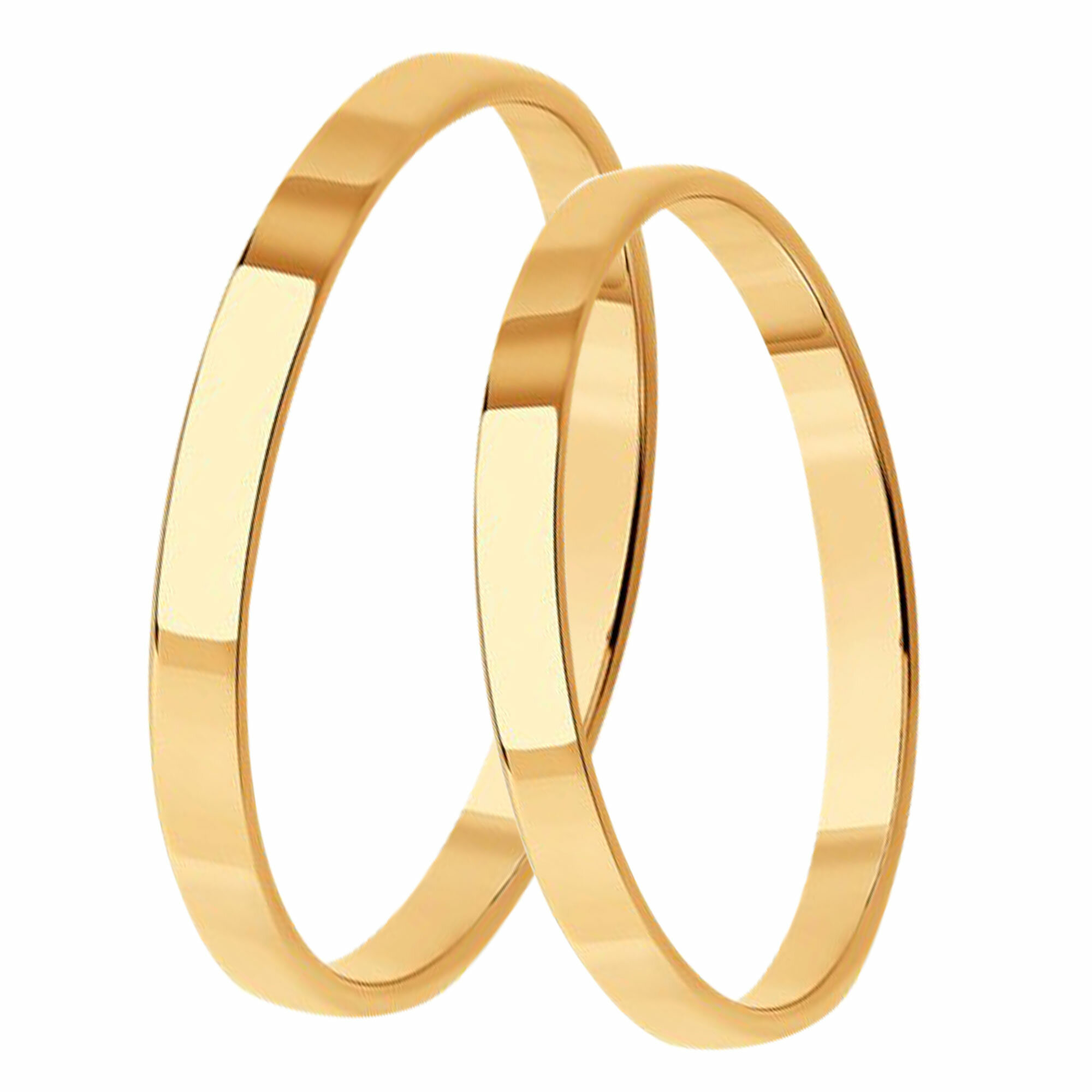 Кольцо обручальное, красное золото, 585 проба