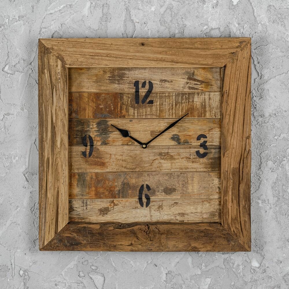 Настенные часы Décor of Today, дерево, лофт, 40 см x 40см, коричневый