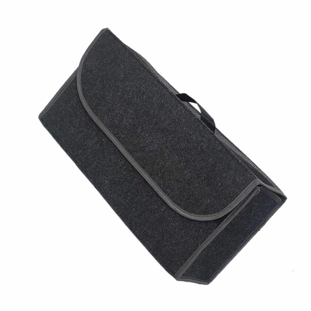 Фетровая автомобильная сумка для хранения из фетра серая, большая