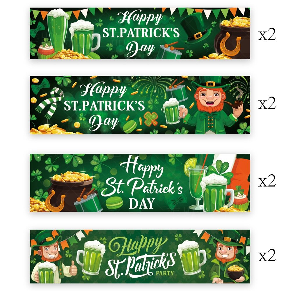 8 наклеек ко Дню Святого Патрика для декора ирландской вечеринки, водостойкие виниловые наклейки для бутылок и стаканов с изображением трилистников, лепреконов, золотых монет и зеленого пива для празднования фестиваля