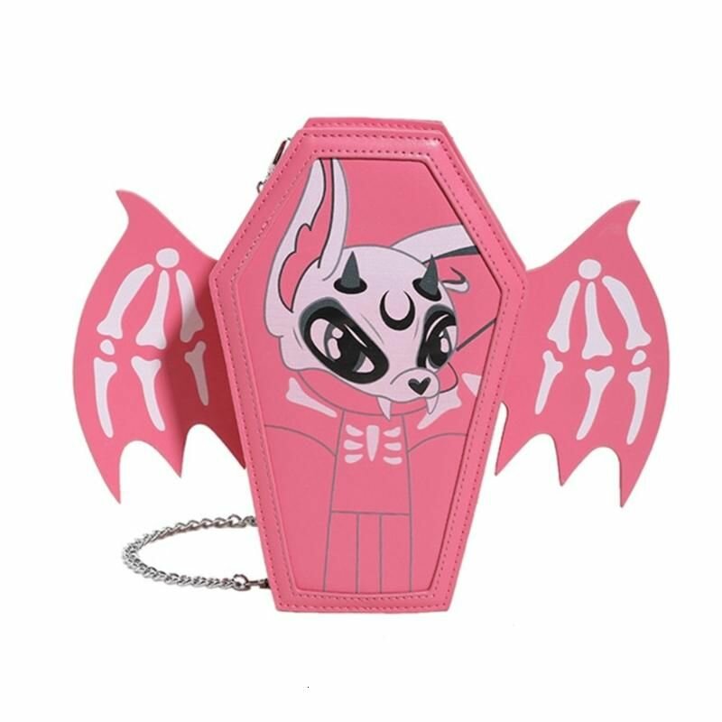 Готический рюкзак с крыльями летучей мыши, Розовый