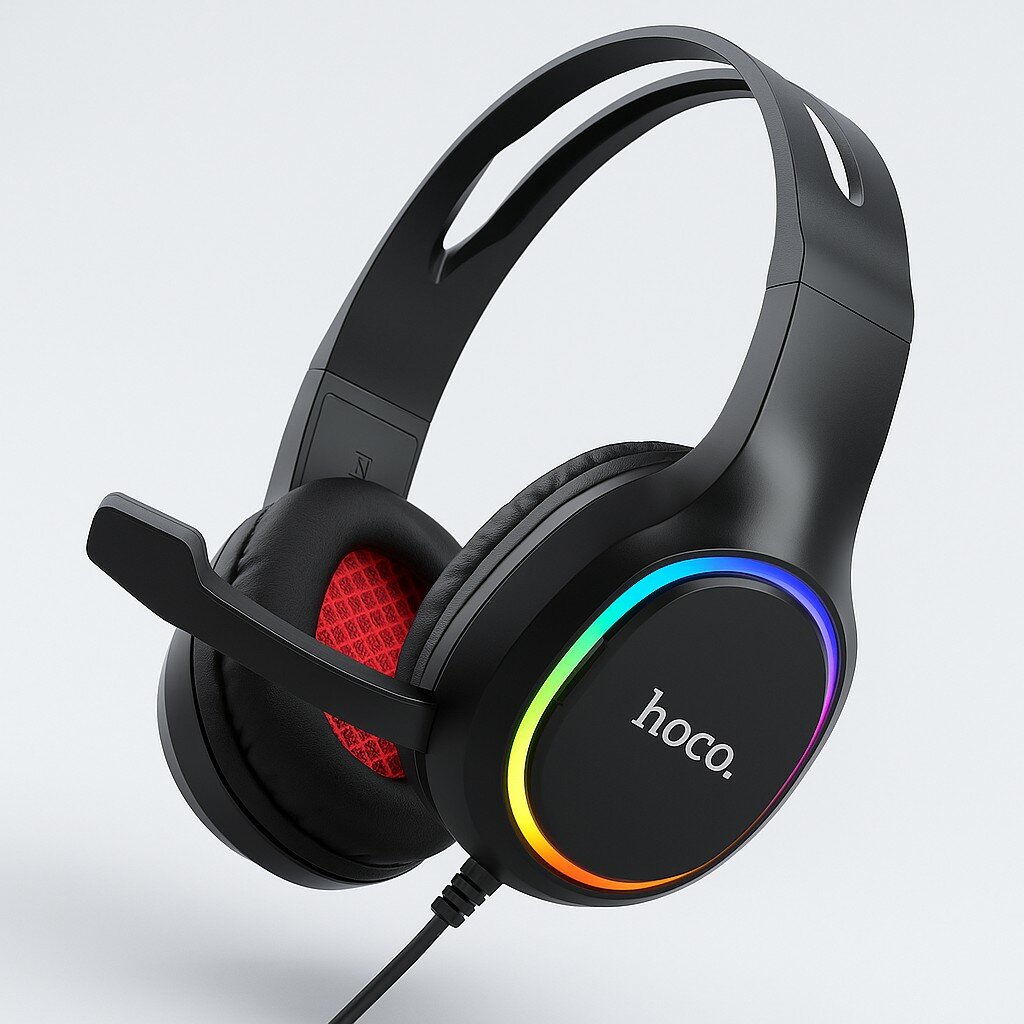 Hoco Проводные игровые наушники Hoco ESD21 Greet gaming черные