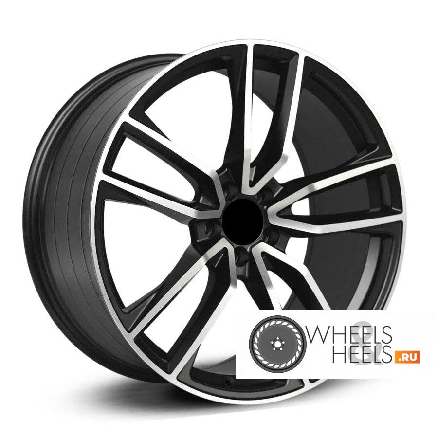 RST R2106FF 21x10 5x112 et44 dia66.6 Черный матовый с полированной лицевой поверхностью