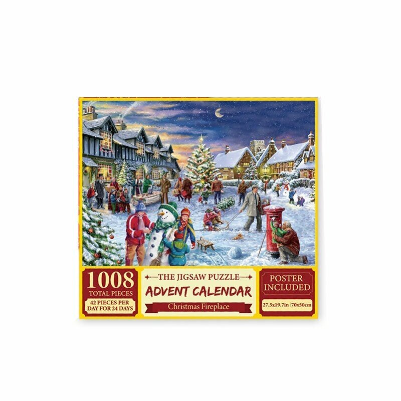 Рождественский пазл-адвент календарь на 24 дня, различные дизайны, идеальный подарок для пар и семей