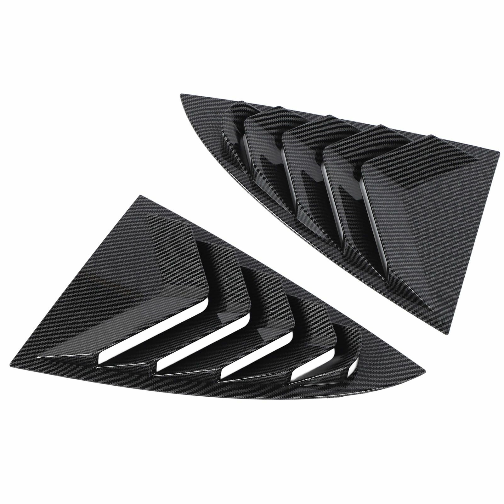 2 шт, стильная отделка жалюзи на заднее окно автомобиля, боковая вентиляционная решетка, сменная отделка для Tesla Model 3 2023 года и более поздних моделей в стиле углеродного волокна