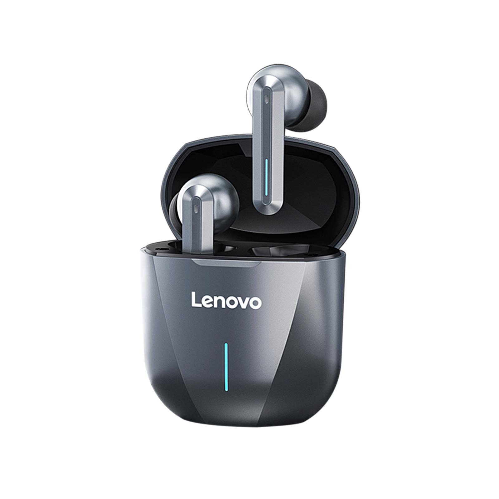 Lenovo XG01 Наушники TWS Беспроводные Bluetooth 5.0 Игровые Наушения с встроенным микрофоном HiFi Звук Наушники с LED светом Розовый Серый Белый 12mm Драйвер 10 метров Дистанция 3.7V 400mAh Батарея charging case 3.7V 40mAh Батарея наушников 4 часа Работа